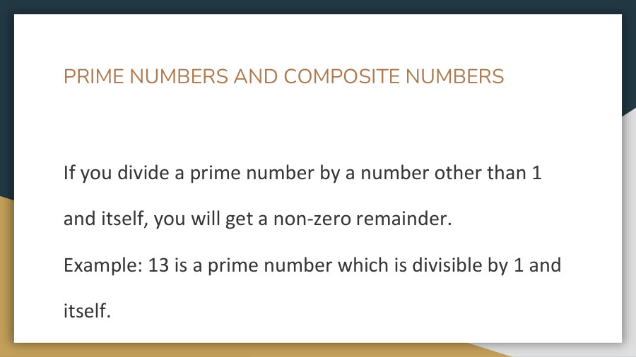 Prime numbers and Composite numbers - PowerPoint Slides - LearnPick India