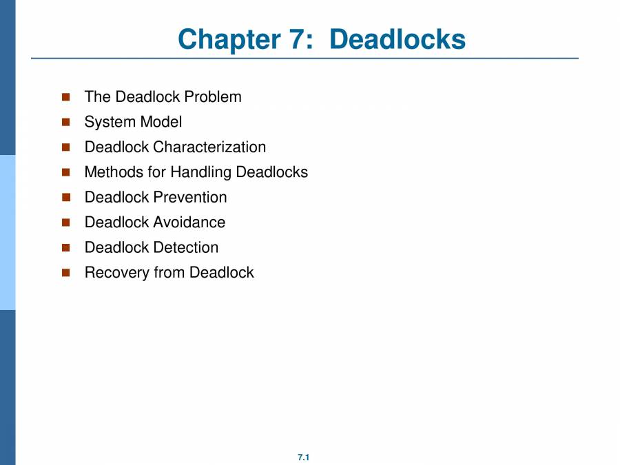 Operating System Deadlocks Powerpoint Slides Learnpick India