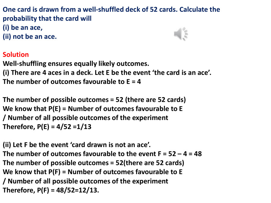 Probability class 10 cbse - PowerPoint Slides - LearnPick India