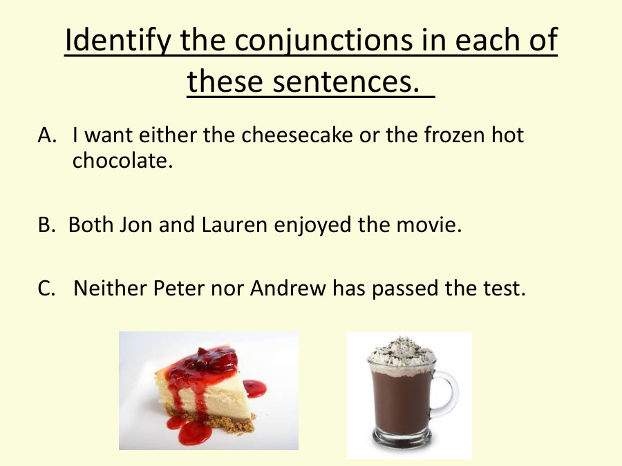 Conjunctions (English Grammar) - PowerPoint Slides - LearnPick India