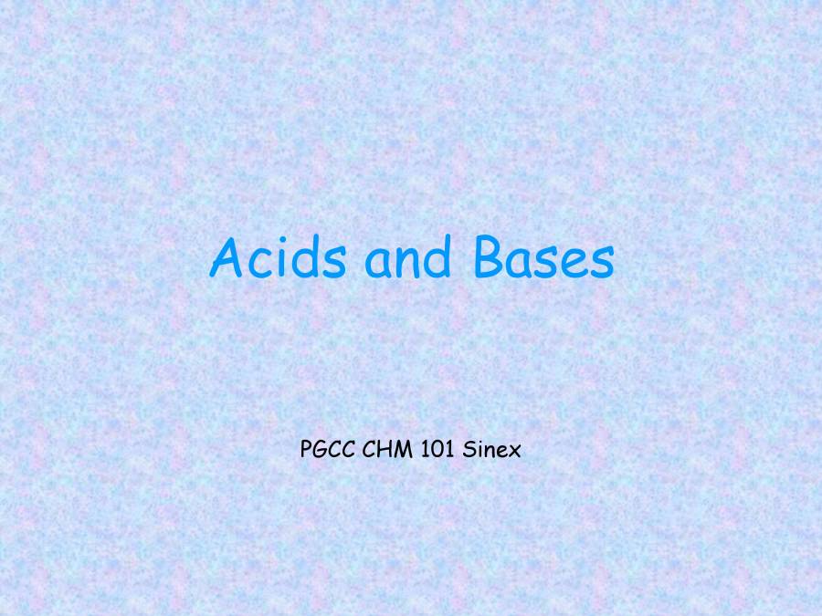 Basics Of Acid And Base - PowerPoint Slides - LearnPick India
