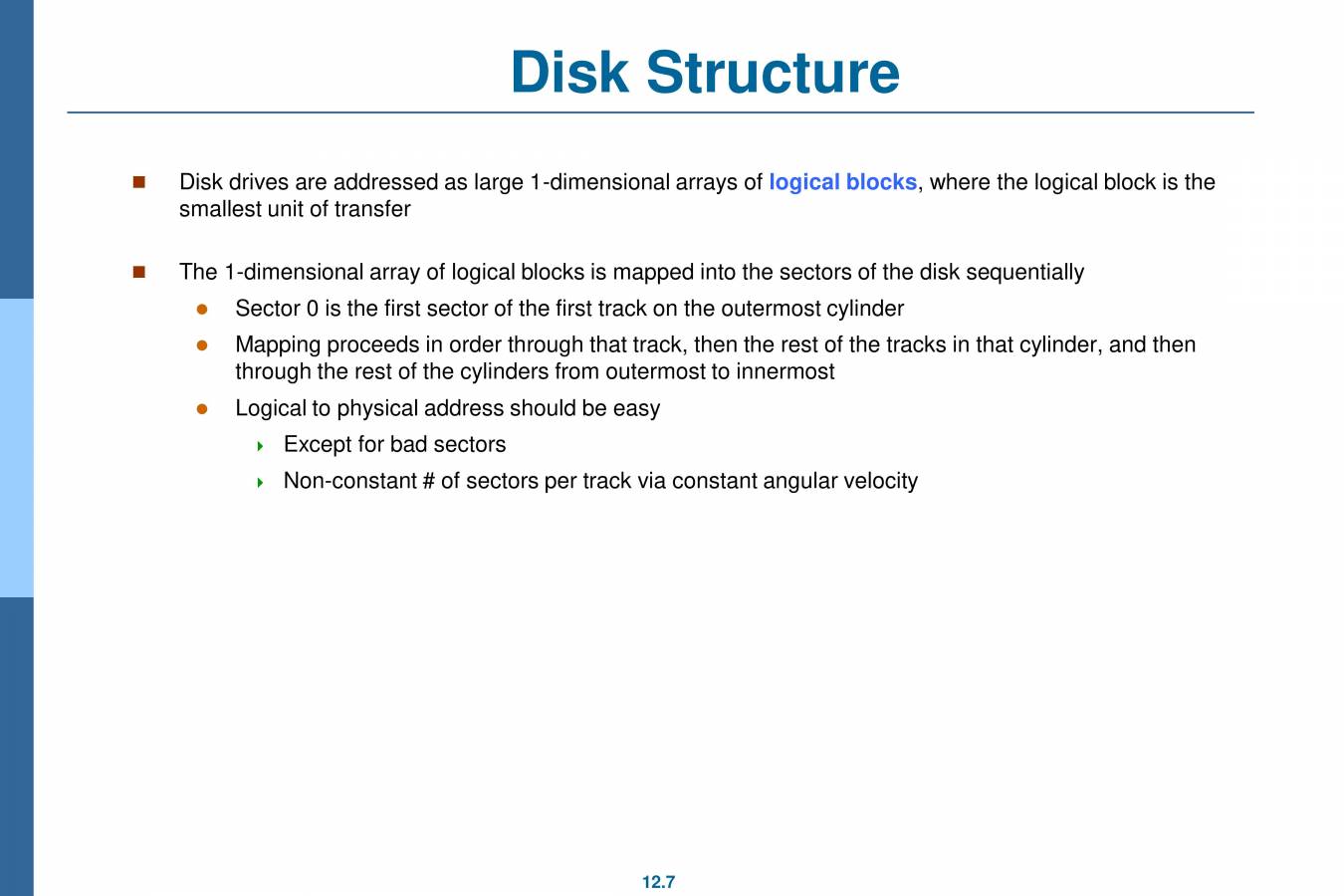 Operating System-Mass Storage Structure - PowerPoint Slides - LearnPick ...