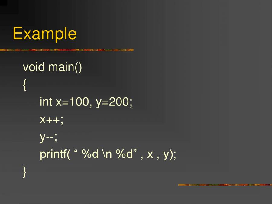 Operators In C - PowerPoint Slides - LearnPick India