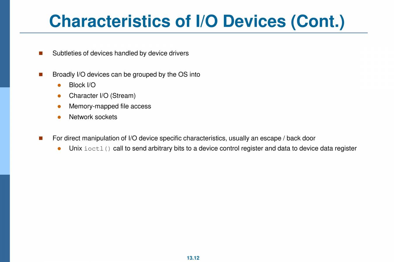 Operating System- I/O Systems - PowerPoint Slides - LearnPick India