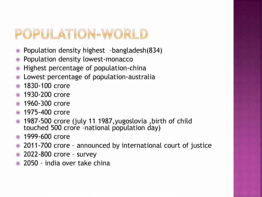 Population - PowerPoint Slides - LearnPick India