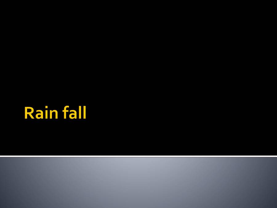 Rainfall - PowerPoint Slides - LearnPick India