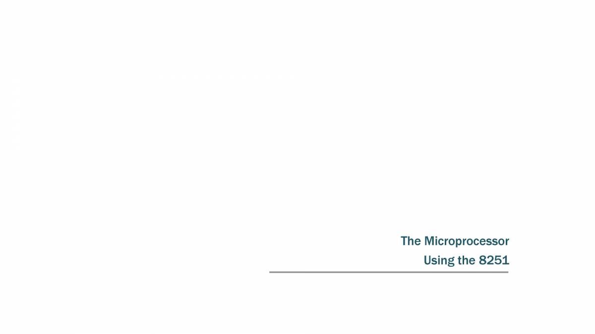 Using The 8251 - PowerPoint Slides - LearnPick India