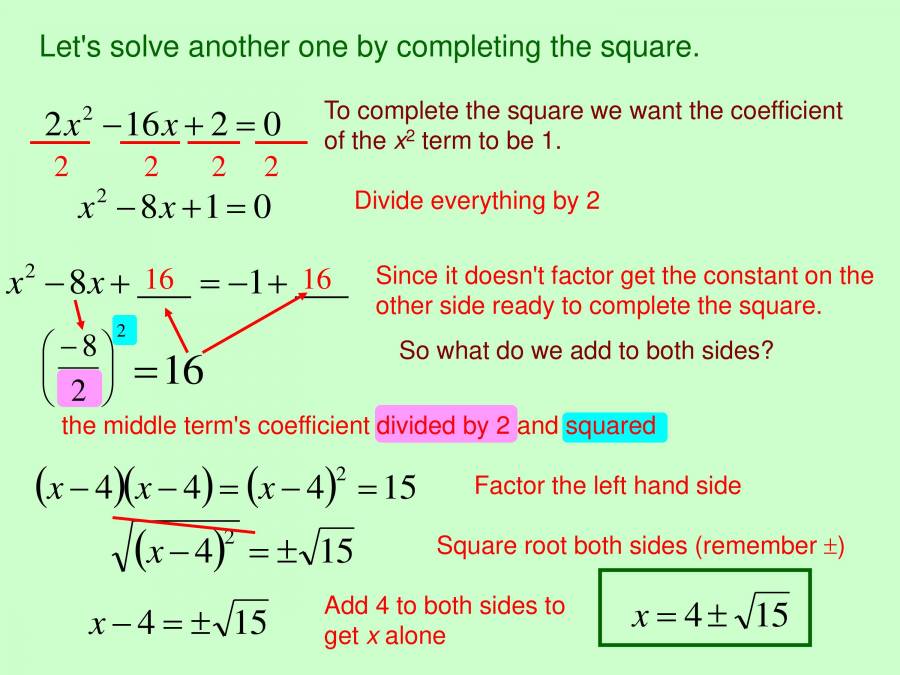 Quadratic Equation - PowerPoint Slides - LearnPick India