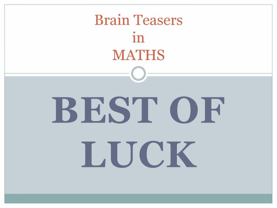 Competition Level Questions For Classes 9-10 - PowerPoint Slides ...