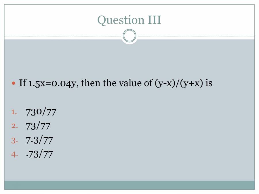 Competition Level Questions For Classes 9-10 - PowerPoint Slides ...