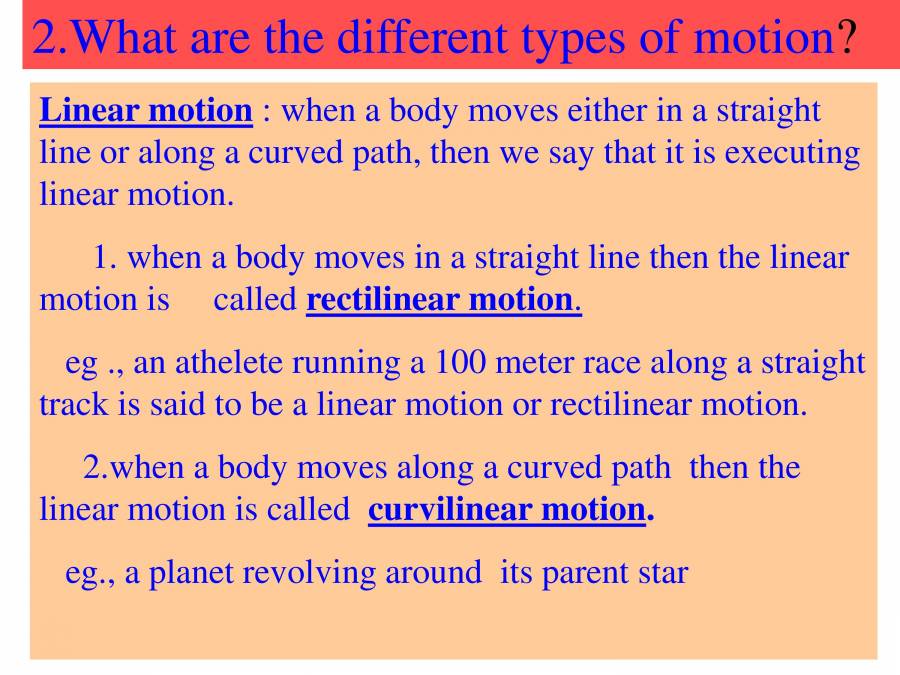 Motion - PowerPoint Slides - LearnPick India