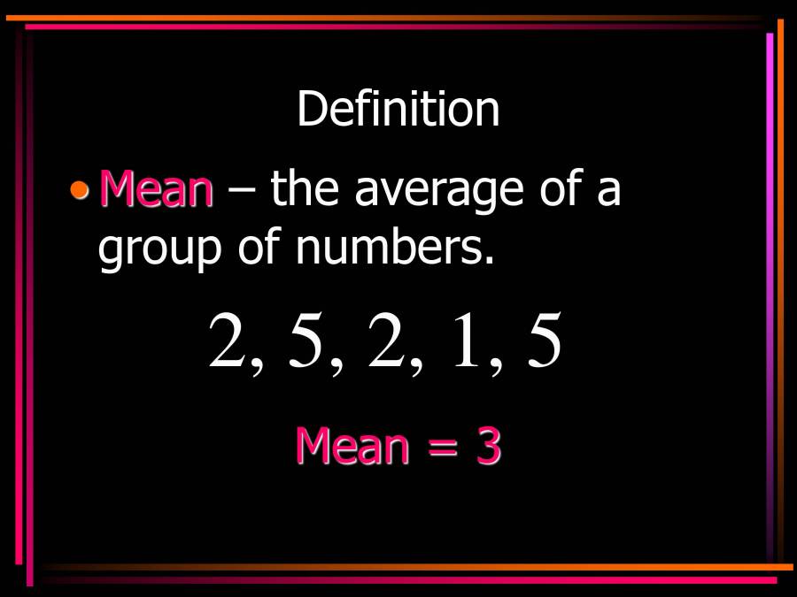 Mean Median And Mode - PowerPoint Slides - LearnPick India