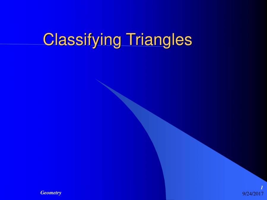 Types Of Triangle - PowerPoint Slides - LearnPick India