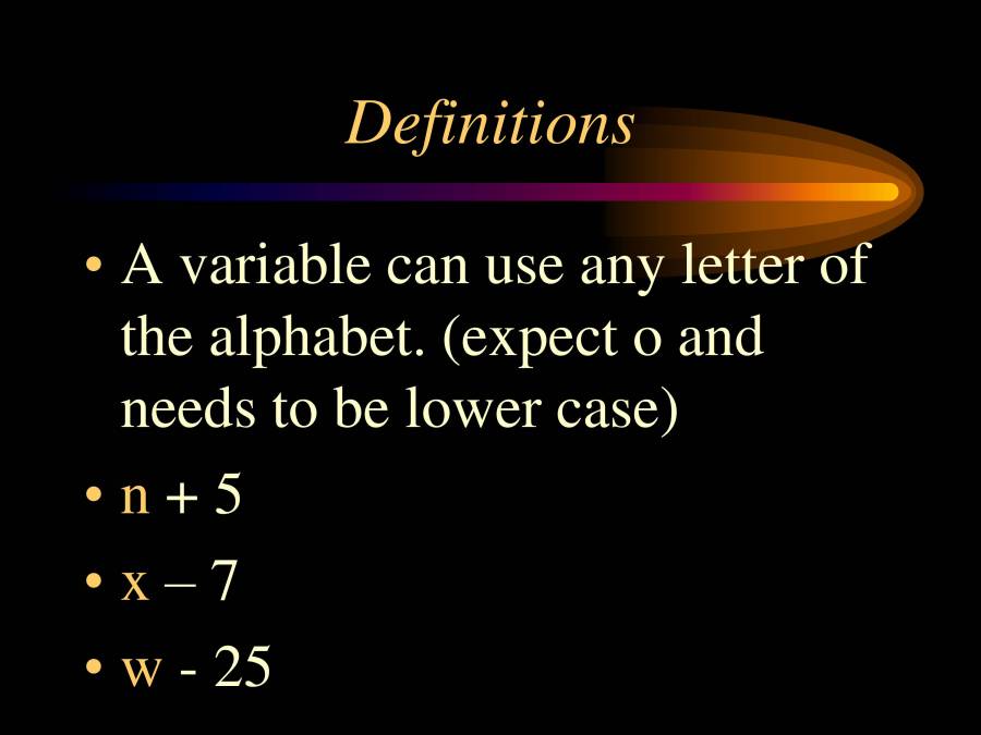 Algebraic Expression - PowerPoint Slides - LearnPick India