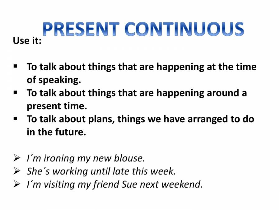 PRESENT CONTINUOUS TENSE ENGLISH GRAMMER - PowerPoint Slides ...