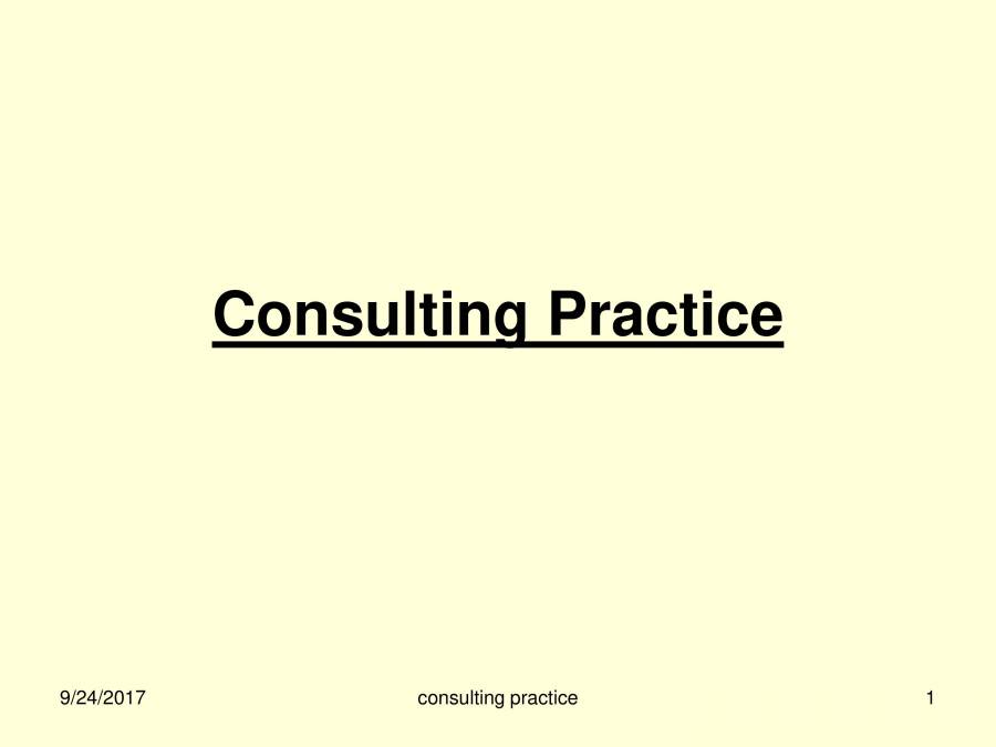 Consulting Practice - PowerPoint Slides - LearnPick India