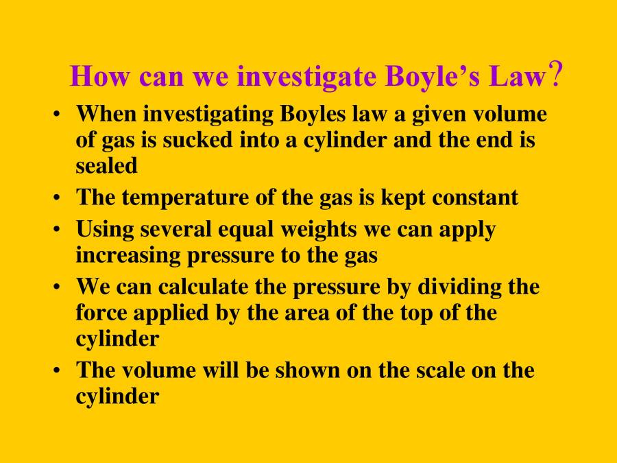 Boyle's Law - PowerPoint Slides - LearnPick India