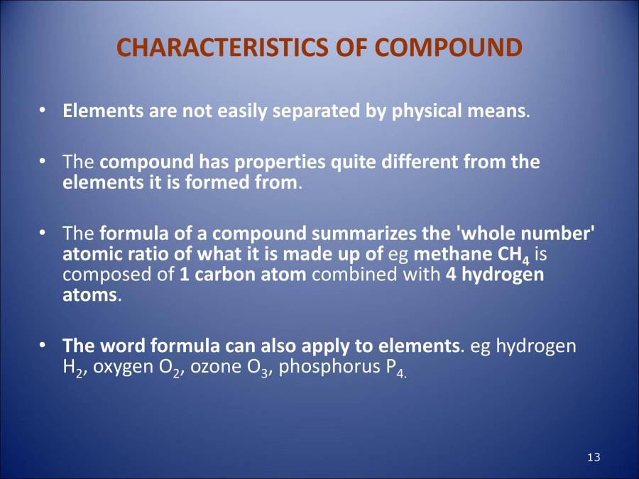 Element, Compound And Mixture - PowerPoint Slides - LearnPick India