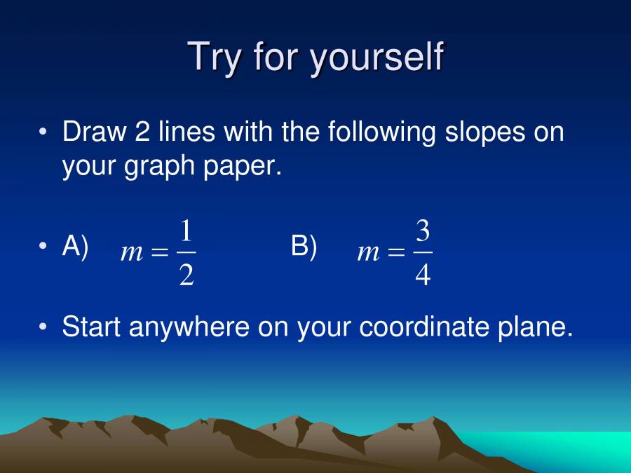 Slope And Y Intercept - PowerPoint Slides - LearnPick India