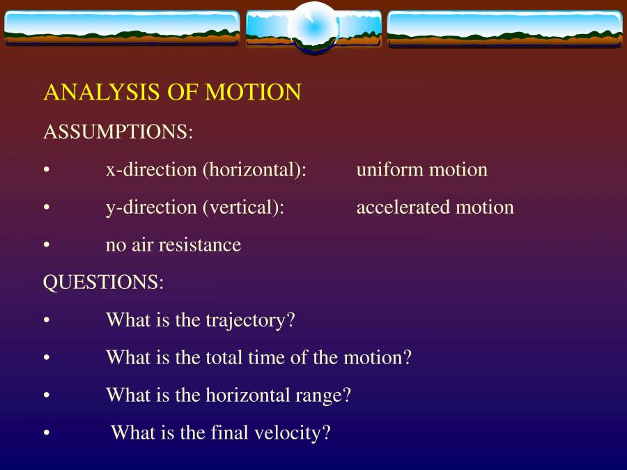 Projectile Motion - PowerPoint Slides - LearnPick India