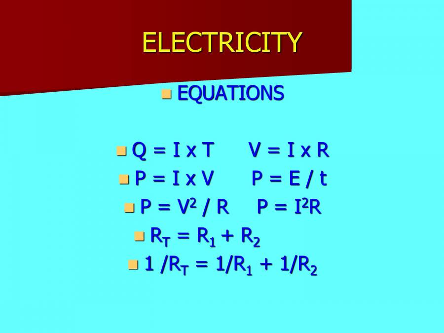 Basic Electricity - PowerPoint Slides - LearnPick India