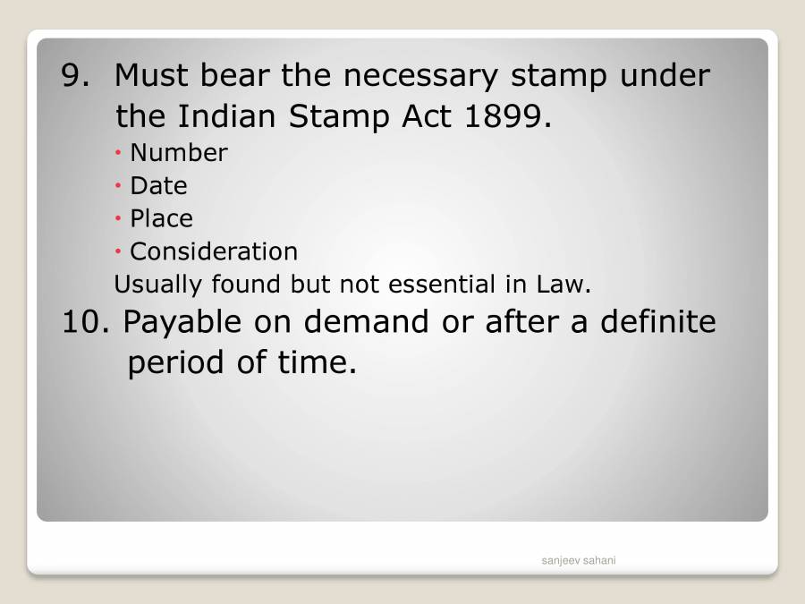 PPT On Negotiable Instrument Act - PowerPoint Slides - LearnPick India