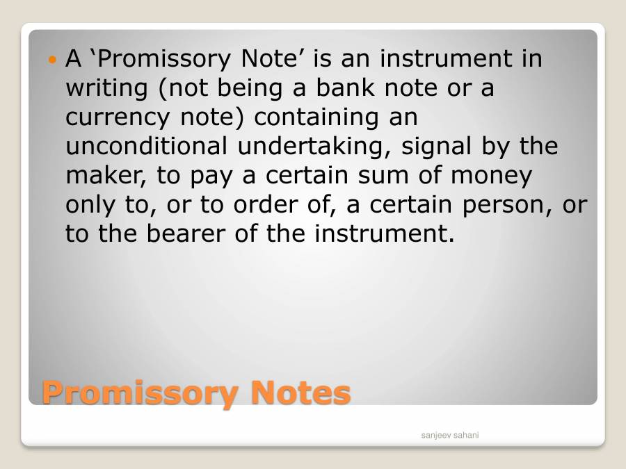 PPT On Negotiable Instrument Act - PowerPoint Slides - LearnPick India
