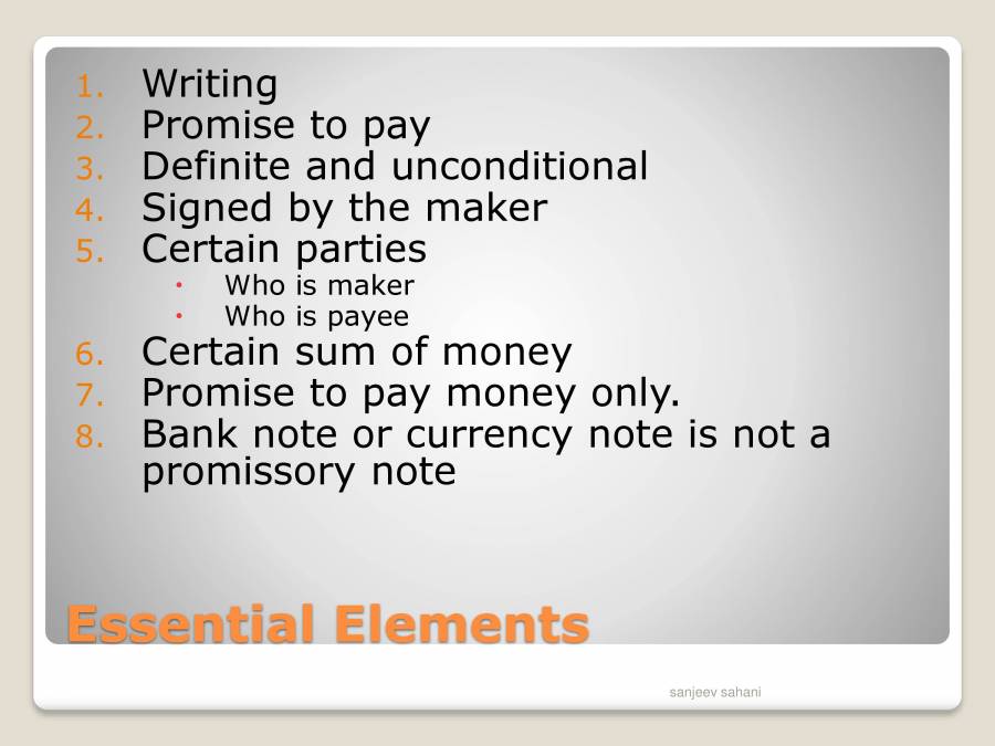 PPT On Negotiable Instrument Act - PowerPoint Slides - LearnPick India