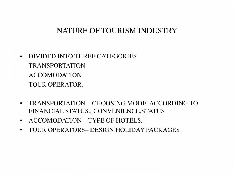 PPT On Tourism Industry - PowerPoint Slides - LearnPick India