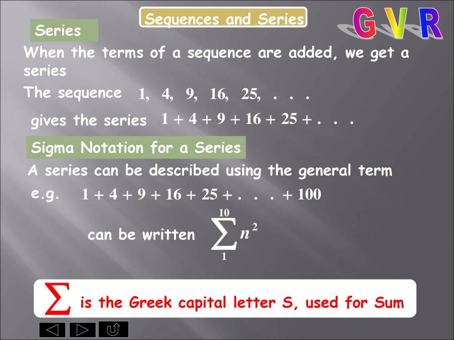 Sequences And Series - PowerPoint Slides - LearnPick India