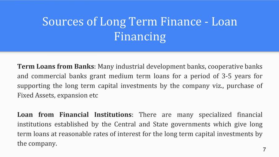 Sources Of Finance - PowerPoint Slides - LearnPick India