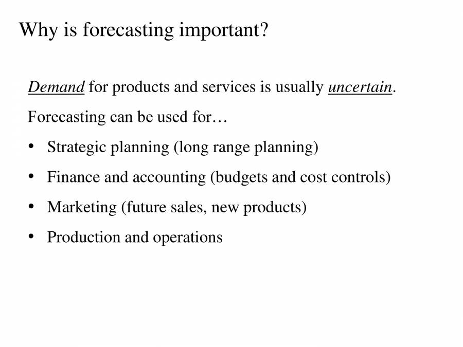 Forecasting - PowerPoint Slides - LearnPick India