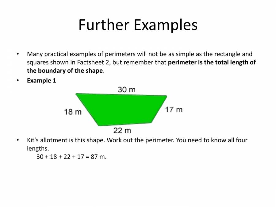 Perimeter Examples For Kids