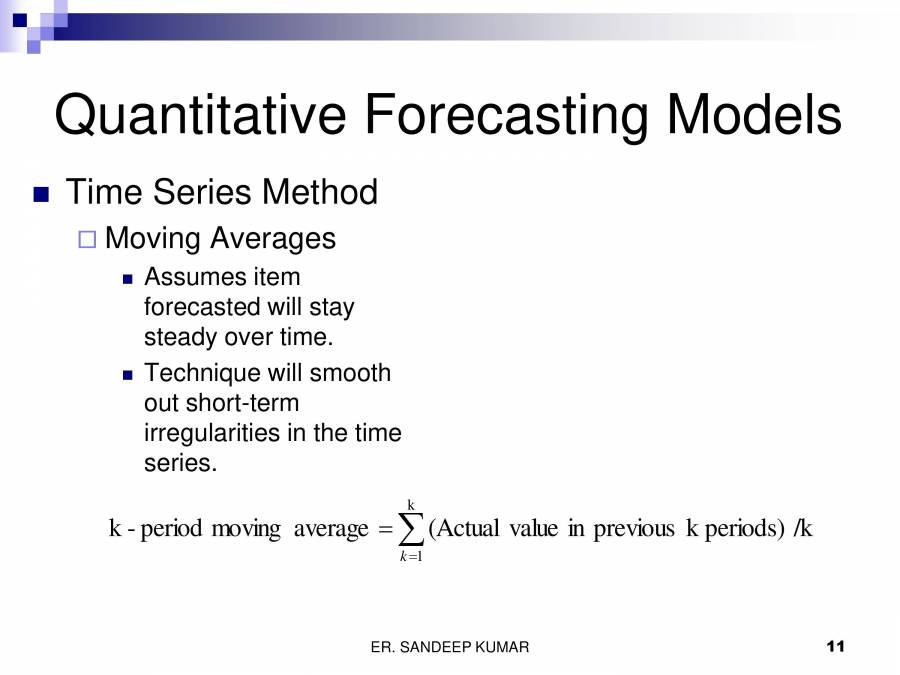 Forecasting - PowerPoint Slides - LearnPick India