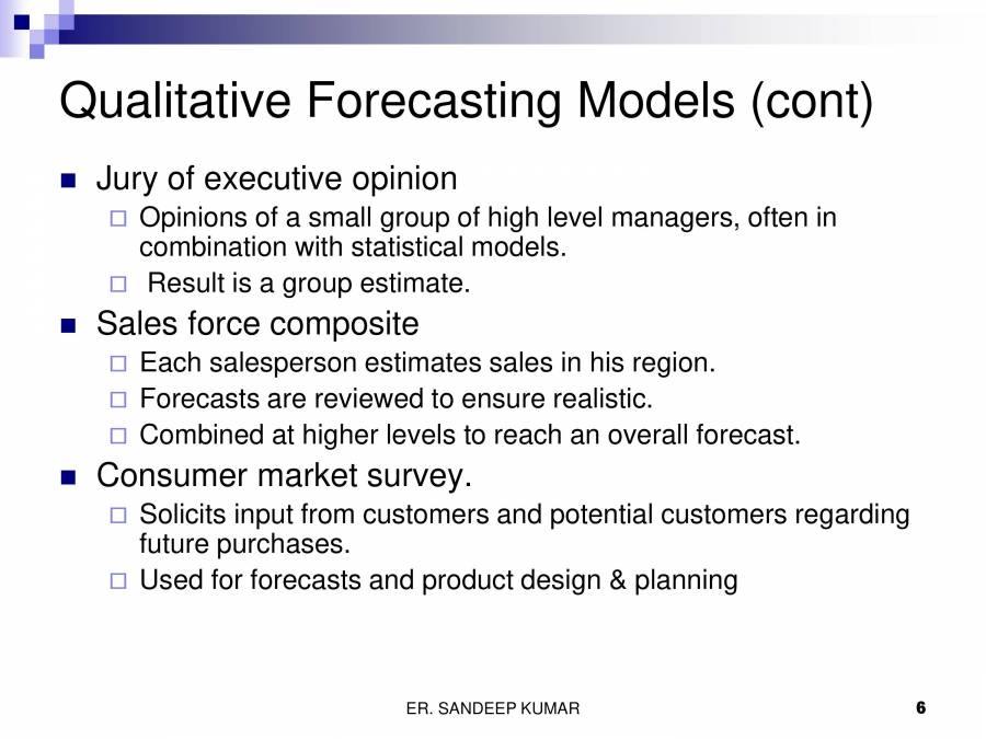 Forecasting - PowerPoint Slides - LearnPick India