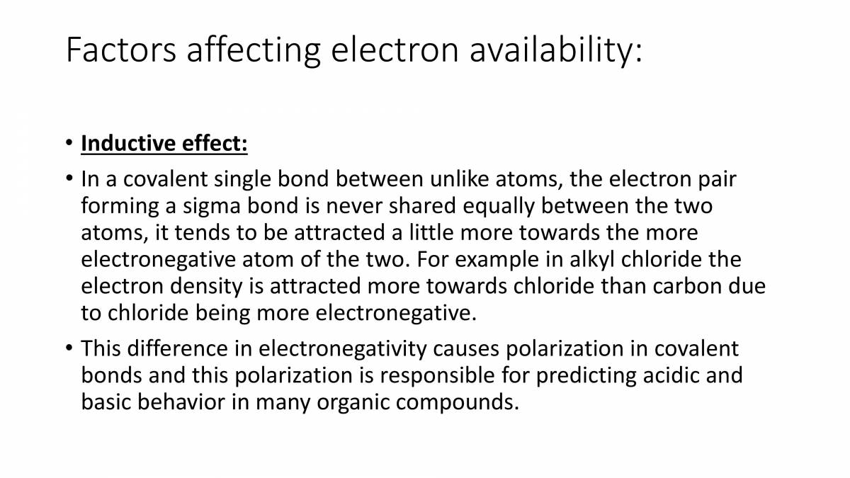 Inductive Resonance And Hyper Conjugation Effects - PowerPoint Slides ...