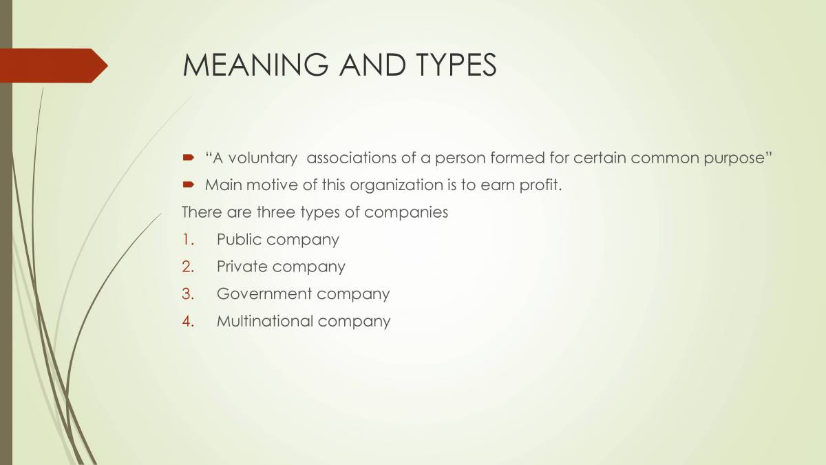 Types Of Company - PowerPoint Slides - LearnPick India