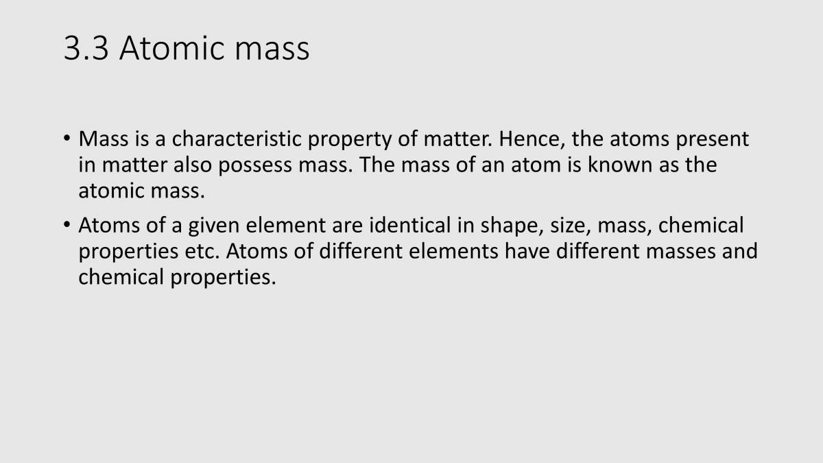Study Of Atoms - PowerPoint Slides - LearnPick India