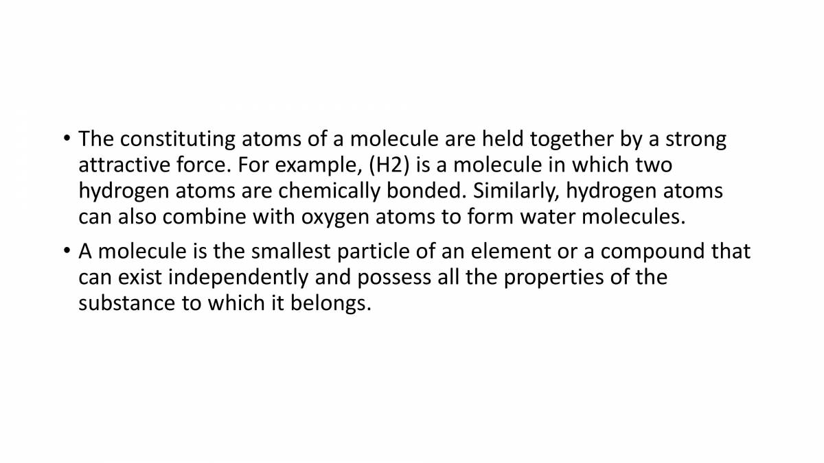 Molecules - PowerPoint Slides - LearnPick India