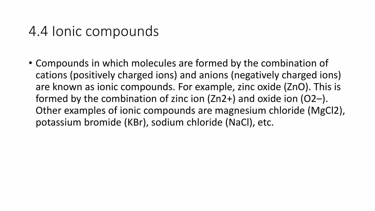 Ions And Their Compound - PowerPoint Slides - LearnPick India