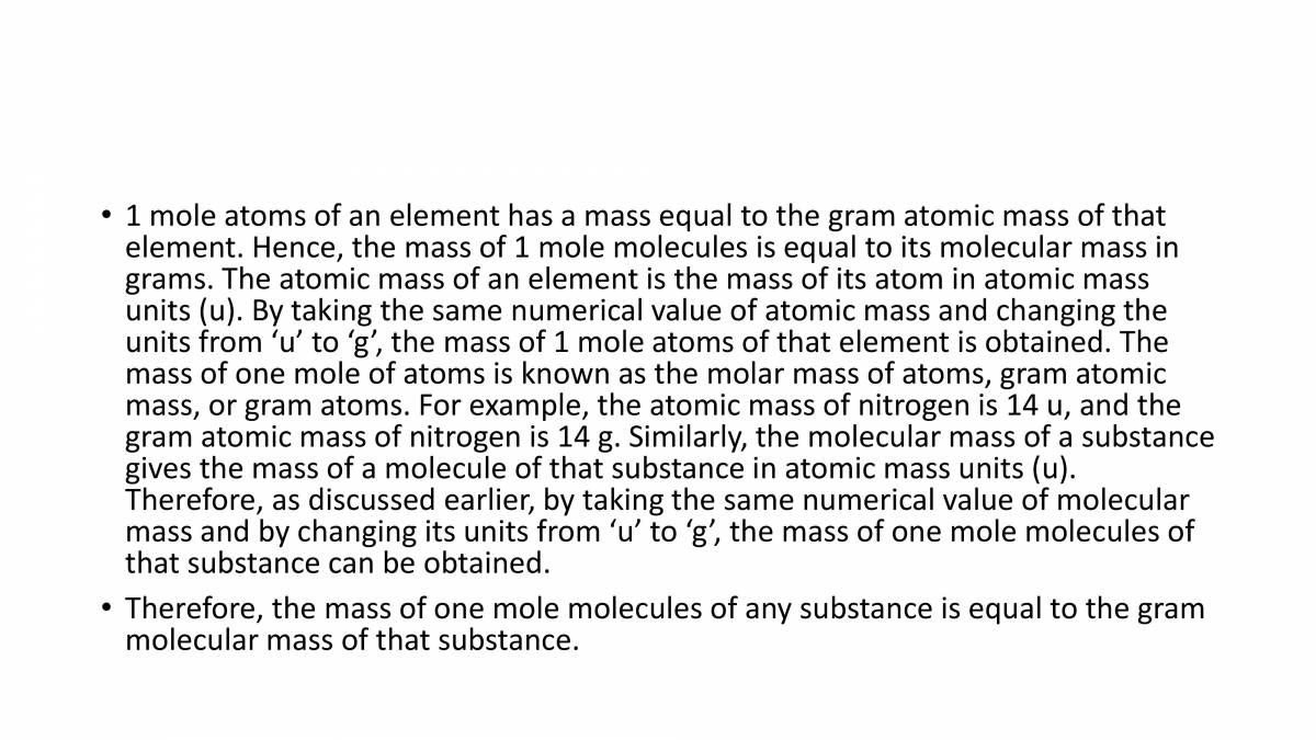 Mole Concept - PowerPoint Slides - LearnPick India