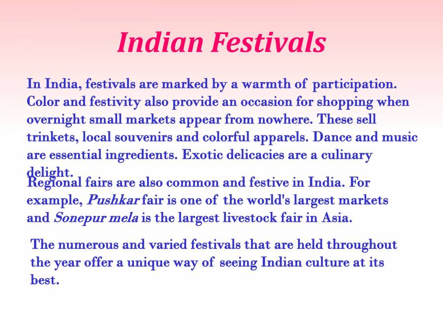 Indian Cultural Diversity - PowerPoint Slides - LearnPick India