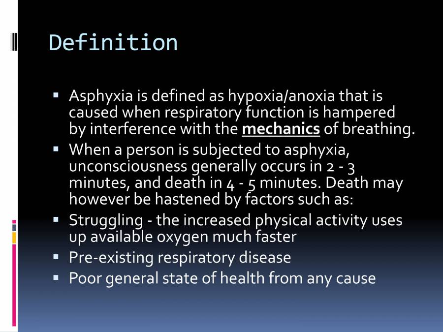 Asphyxial Death - PowerPoint Slides - LearnPick India