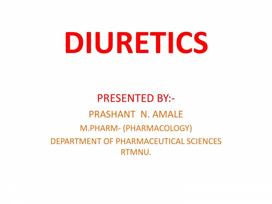 Diuretics - PowerPoint Slides - LearnPick India