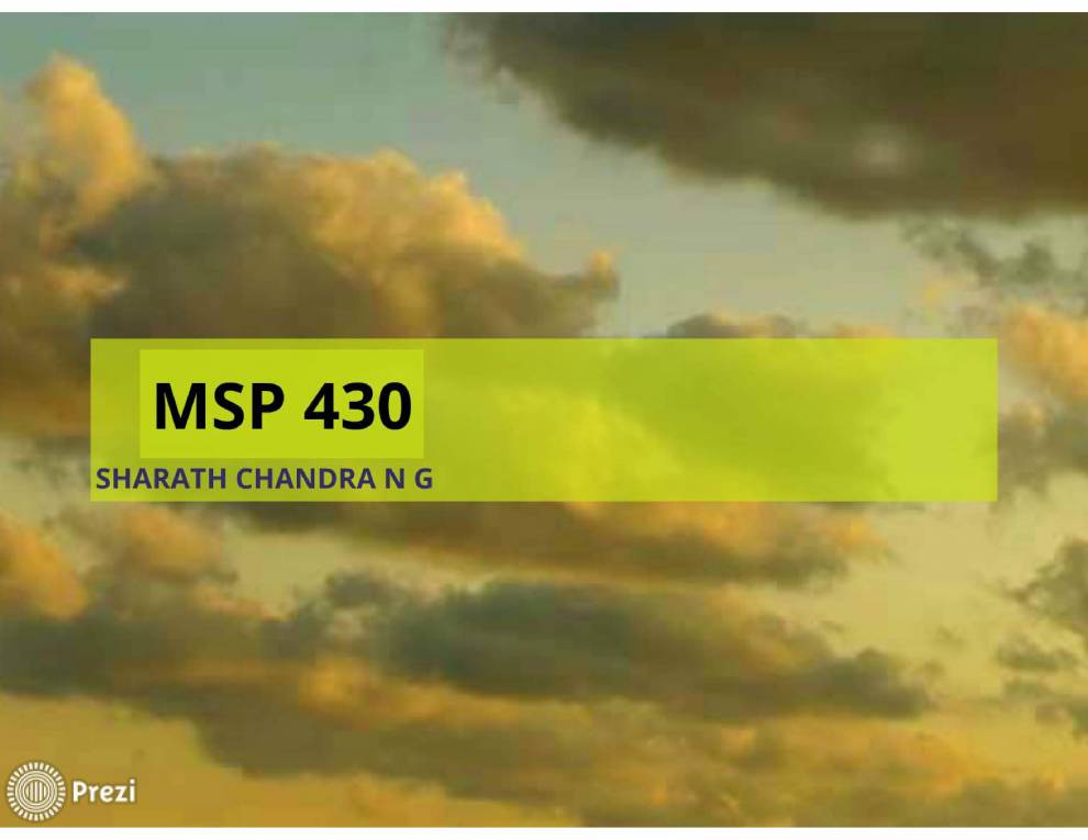 MSP 430 - PowerPoint Slides - LearnPick India