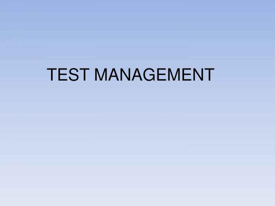Test Management - PowerPoint Slides - LearnPick India