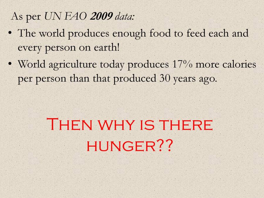 World Hunger - PowerPoint Slides - LearnPick India