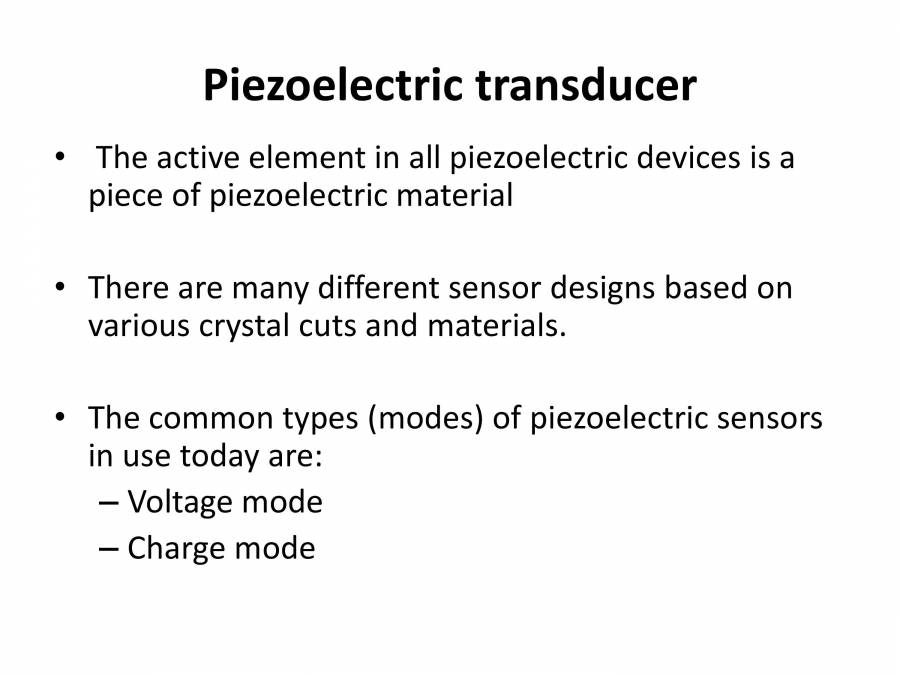 Peizoelectric Transducer - PowerPoint Slides - LearnPick India