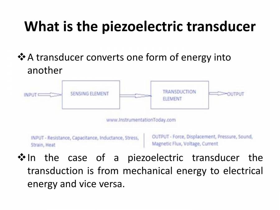 Peizoelectric Transducer - PowerPoint Slides - LearnPick India