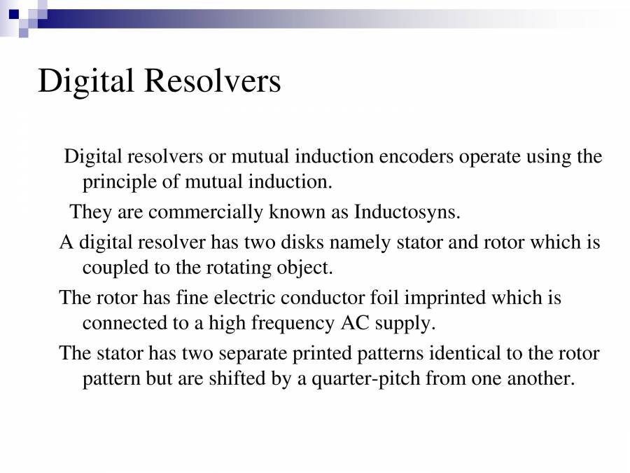 Digital Transducers - PowerPoint Slides - LearnPick India